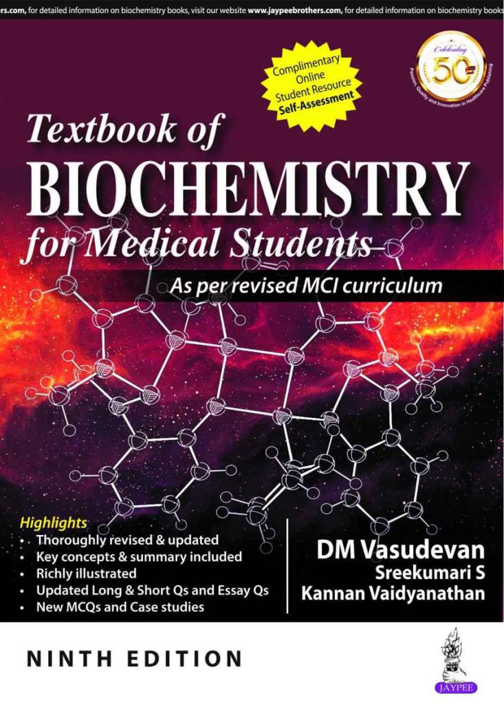 Textbook Of Biochemistry For Medical Students Dm Vasudevan & Sreekumari S. & Kannan Vaidyanathan ...